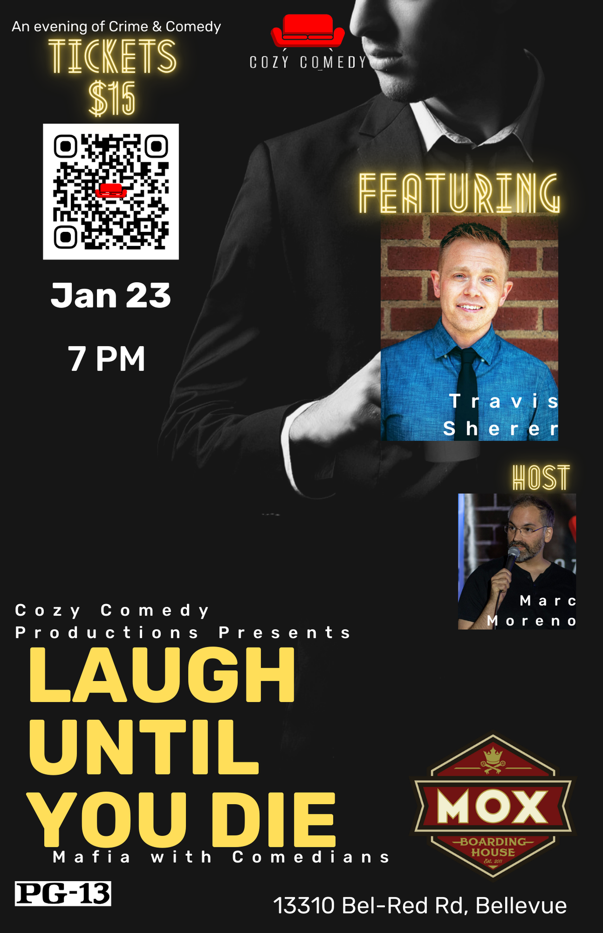 Murder Mystery Comedy Game! at Mox Boarding House in Bellevue, WA ...