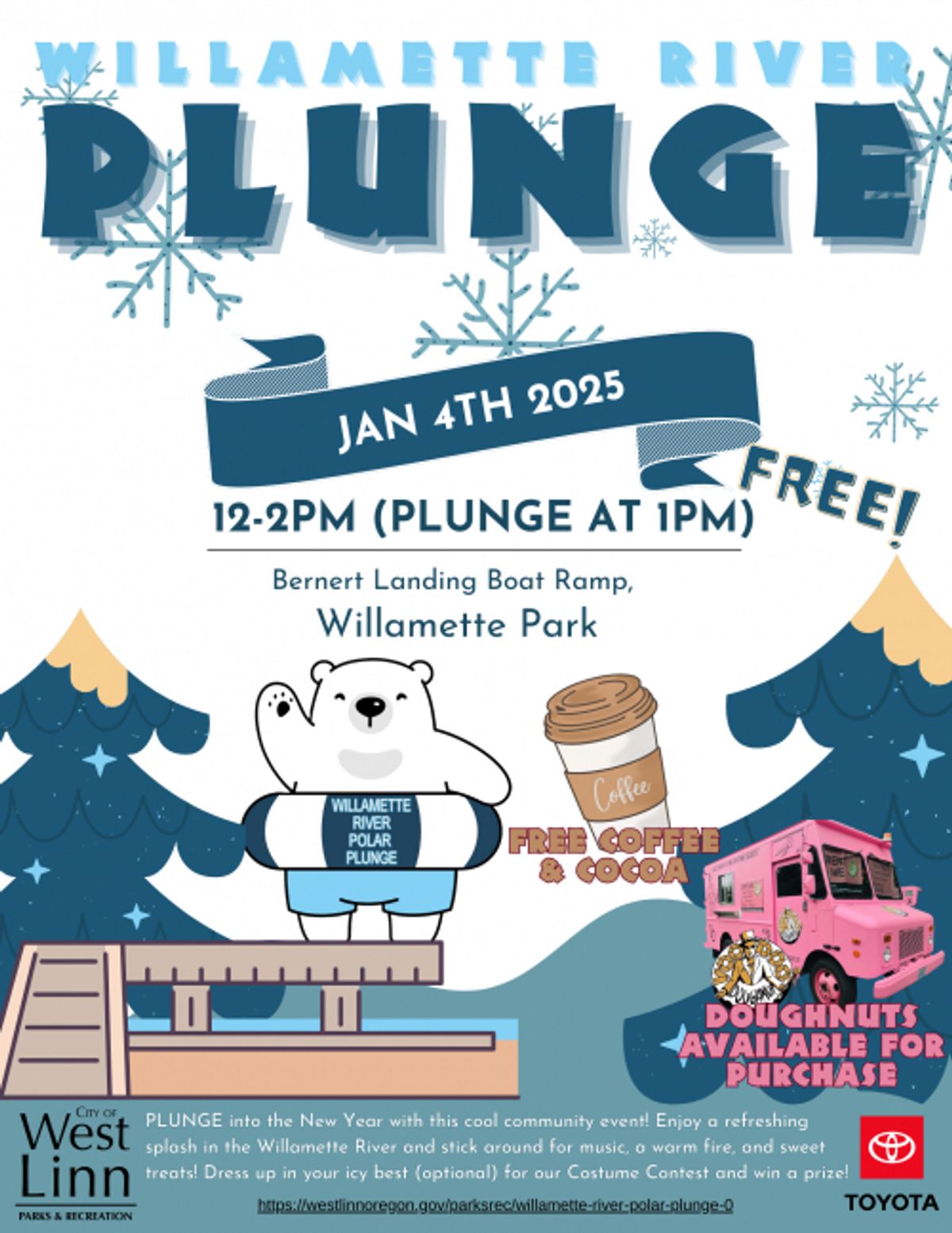 Willamette River Polar Plunge at Willamette Park in West Linn, OR ...