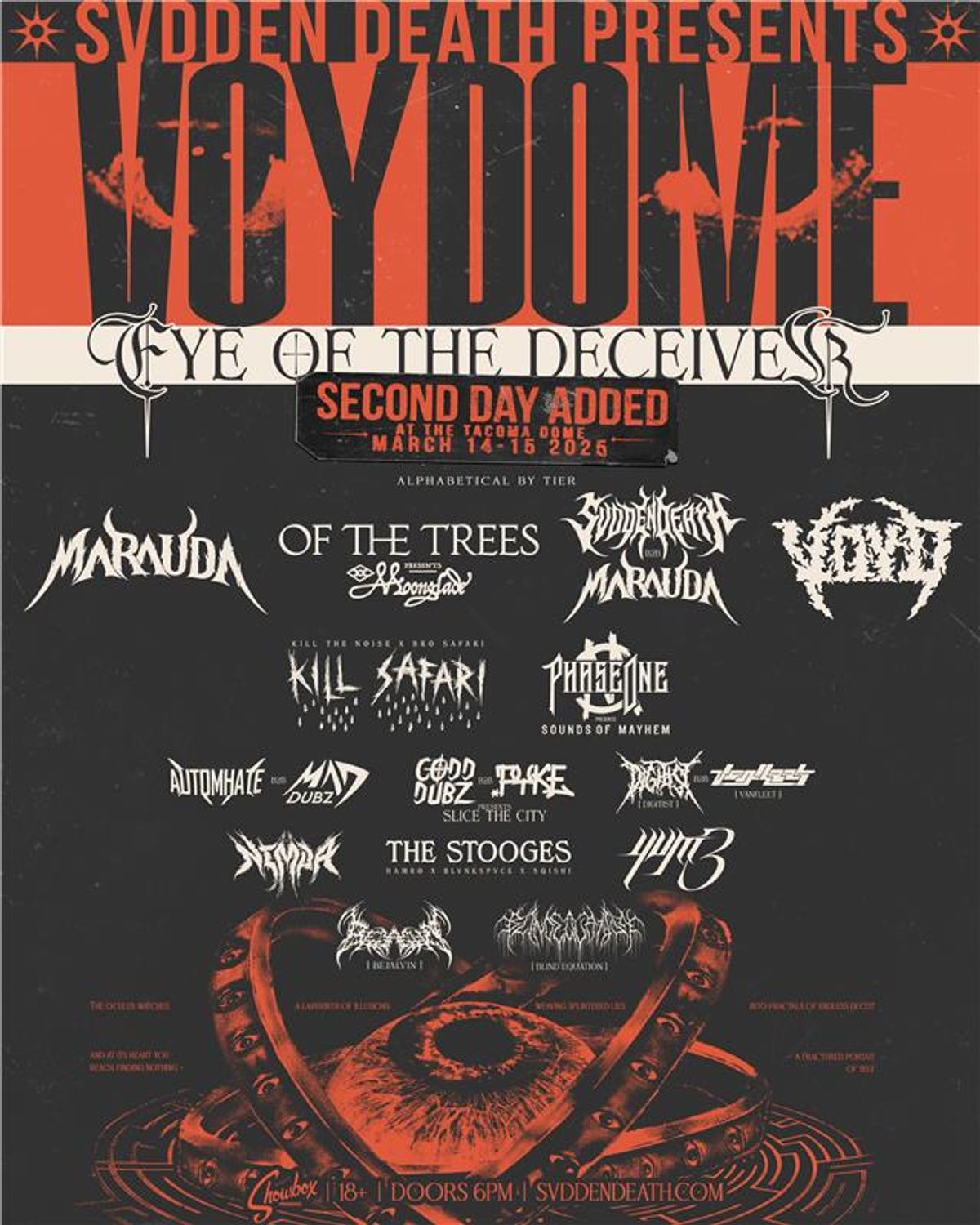 Svdden Death presents VOYDOME at Tacoma Dome in Tacoma, WA - Every day ...