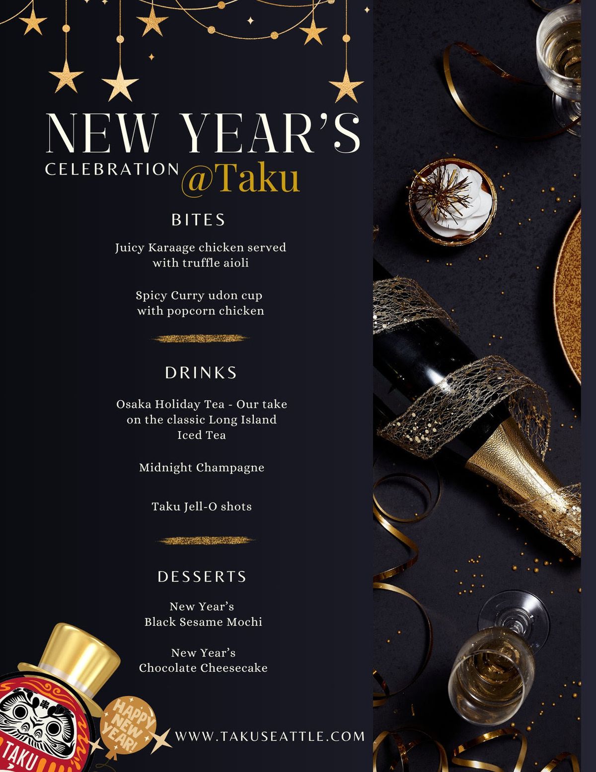 New Year's Celebration at Taku at Taku in Seattle, WA - Tuesday ...
