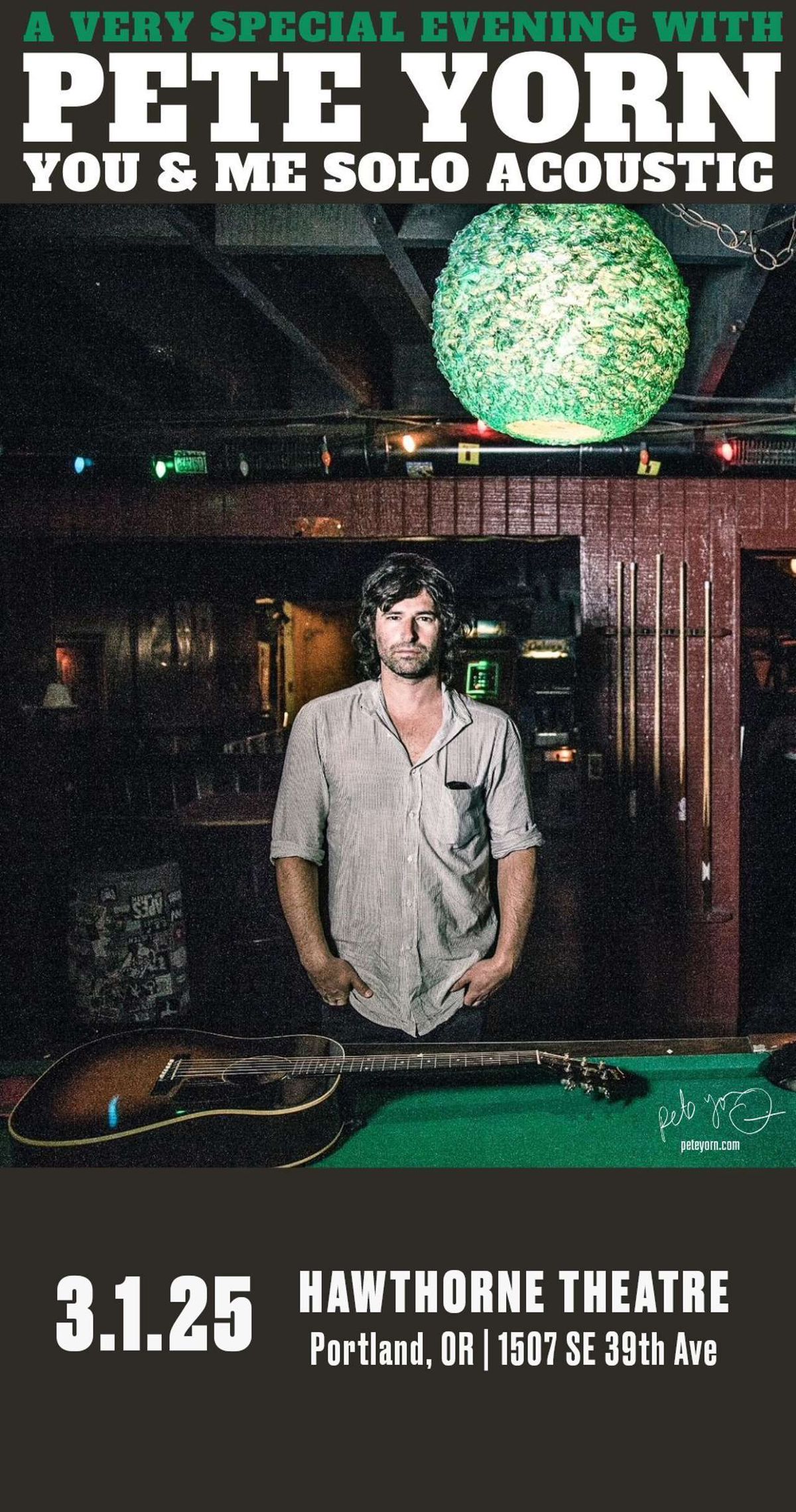 A Very Special Evening with Pete Yorn – You & Me Solo Acoustic at ...