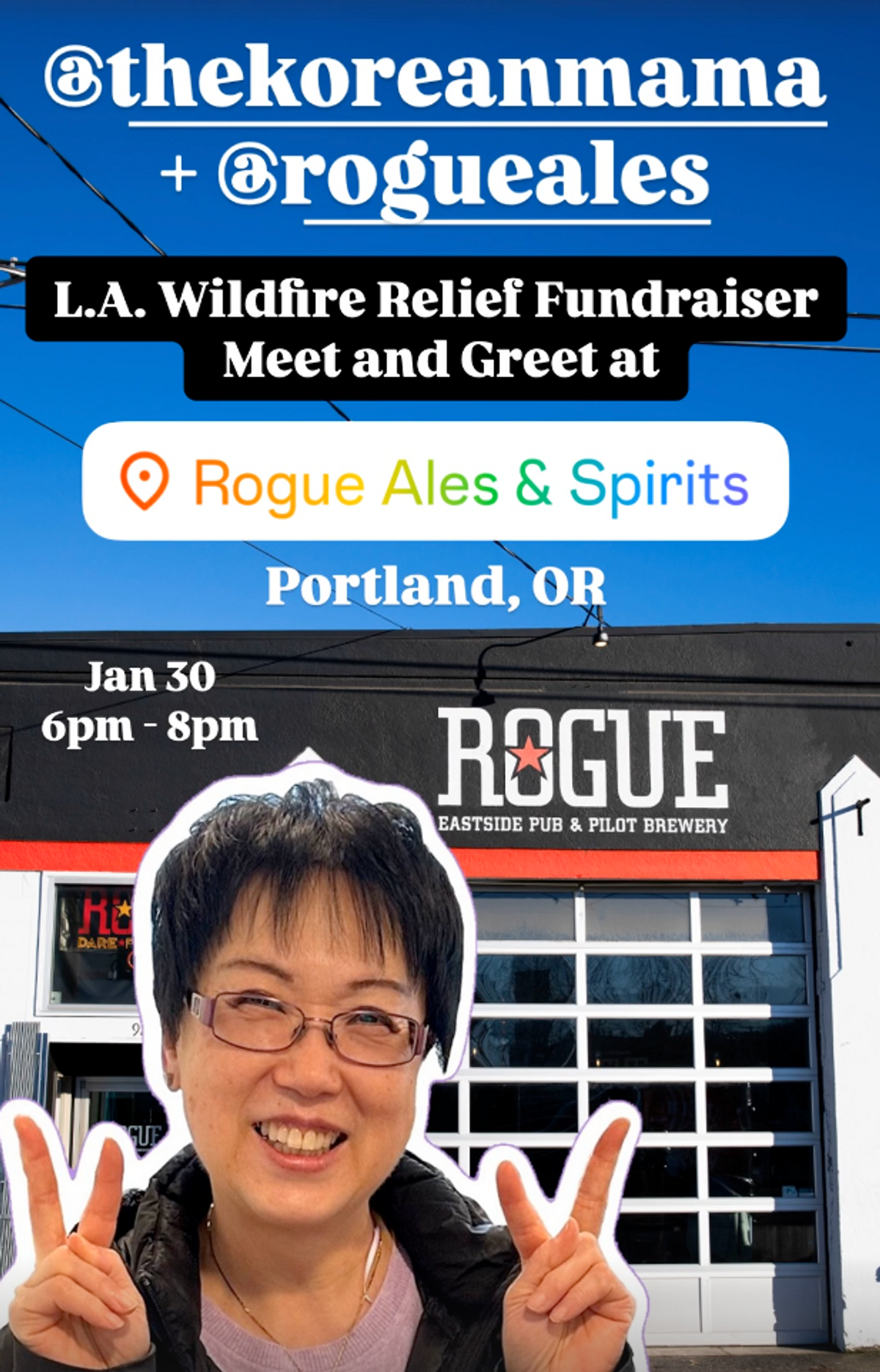 Rogue x Korean Mama Fundraiser for LA Wildfire Relief at Rogue Eastside ...
