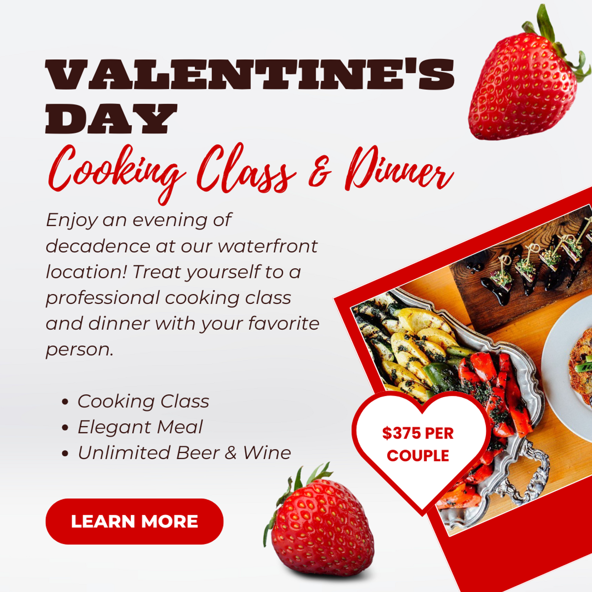 Valentine's Day Cooking Class & Dinner at Blue Ribbon Cooking School in ...
