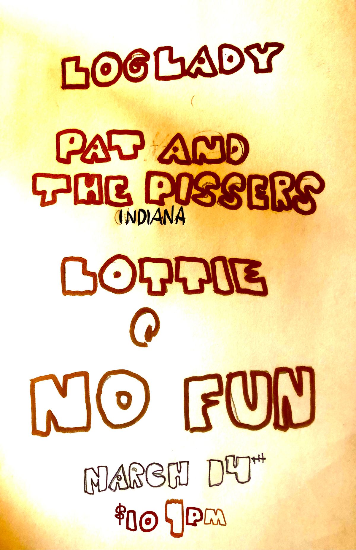 Pat and the Pissers, Log Lady, and Lottie at No Fun in Portland, Oregon ...