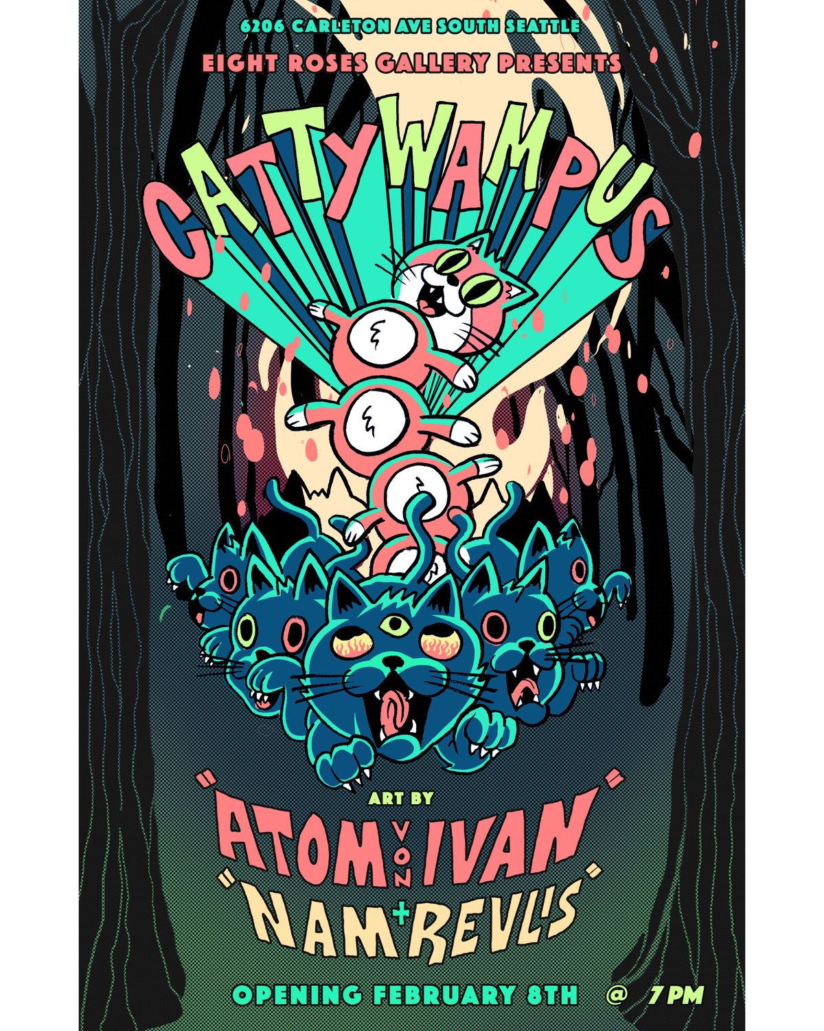 CATTYWAMPUS: The Art of Atom Ivan and Nam Revlis Opening Night at Eight ...