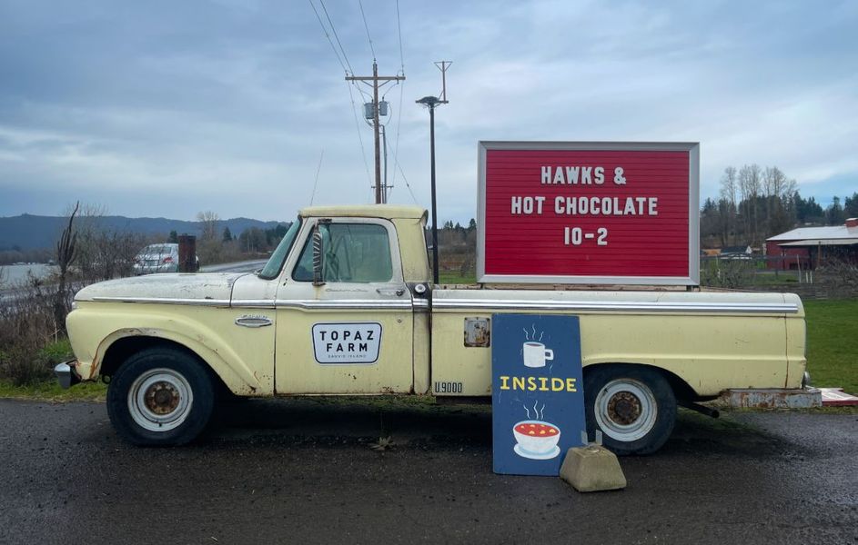 Hawks and Hot Chocolate at Topaz Farm in Portland, OR - Saturday ...